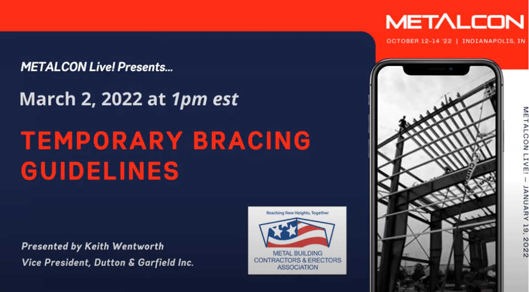 Temporary Bracing for Metal Structures | METALCON Online